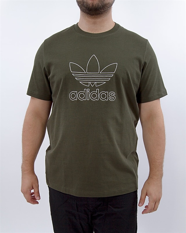 adidas Originals Outline Tee | DH5785 | Grön | Kläder | Footish